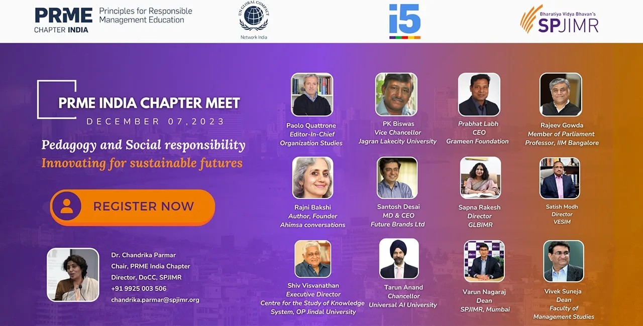PRME India Chapter Meet 2023 & Social Impact Awards 2023 - S P Jain ...