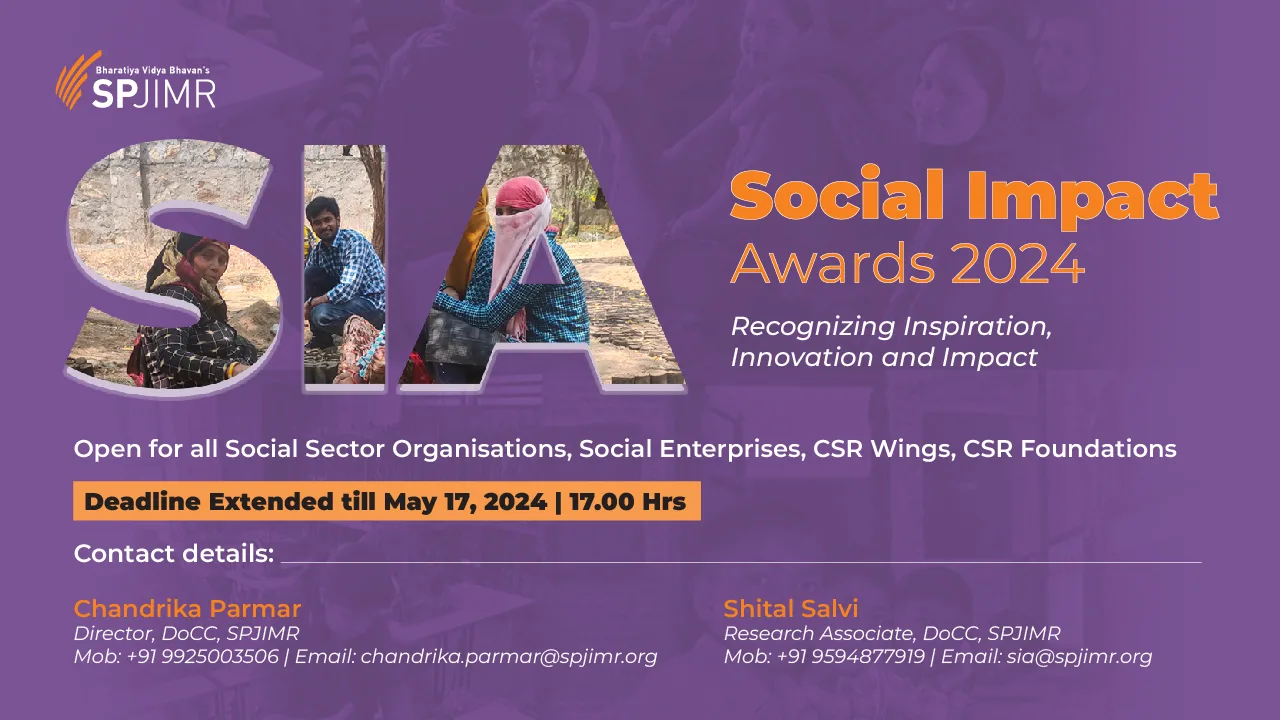 Upcoming Event: Social Impact Awards 2024 -SPJIMR
